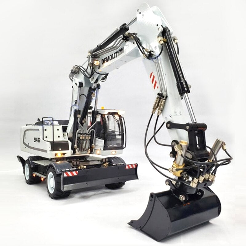 1/14 RC 946EW Remote Control Metal Hydraulic Wheel Excavator Model Co ...