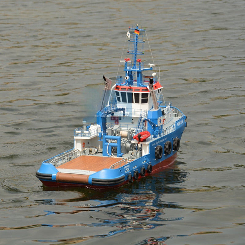 1/50 RC Port Ship Tug Model LED Light Sprinkler Glass Fiber Reinforce ...