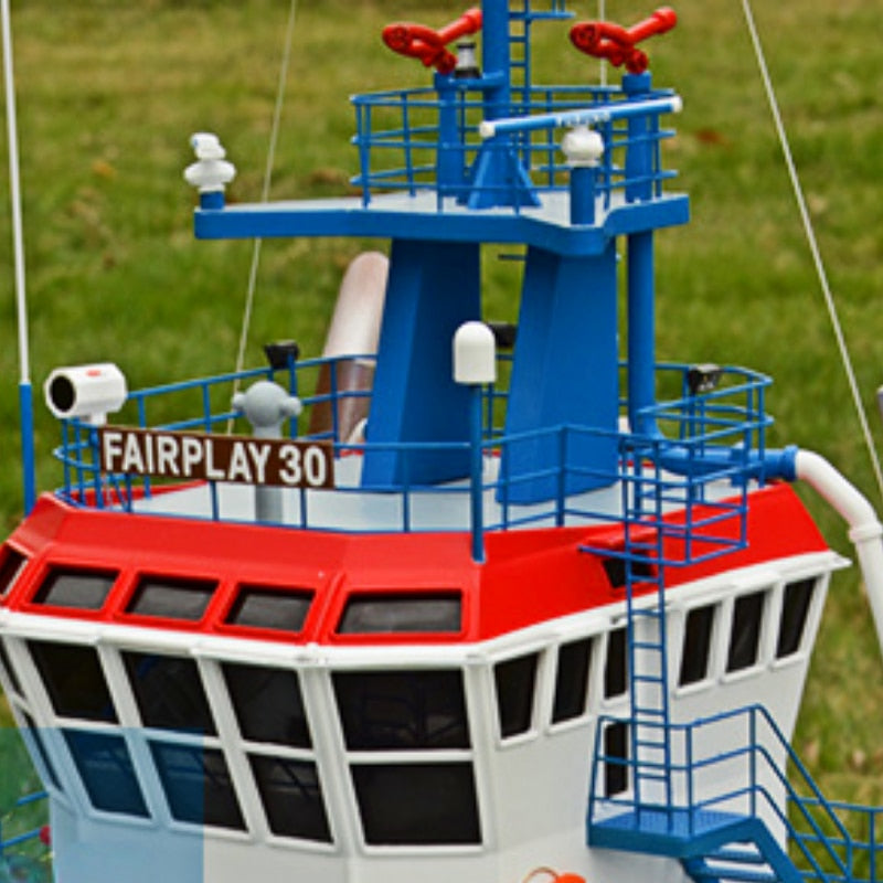 1/50 RC Port Ship Tug Model LED Light Sprinkler Glass Fiber Reinforce ...