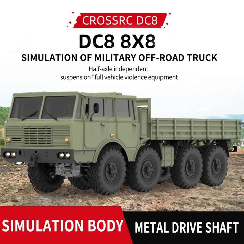 CROSSRC DC8 8X8 1:12 Electric Remote Control High Simulation Off-road ...