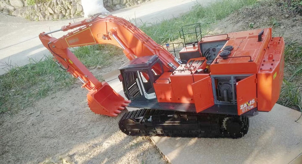 1/12 Hitachi 870 RC Hydraulic Excavator Metal Model RC Car Adult Toy ...