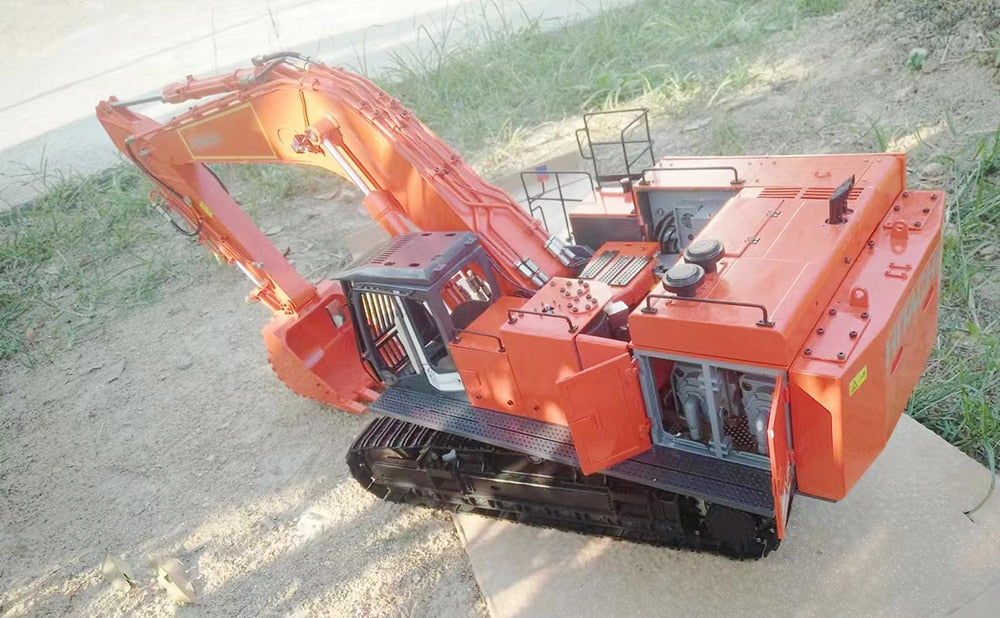 1/12 Hitachi 870 RC Hydraulic Excavator Metal Model RC Car Adult Toy ...