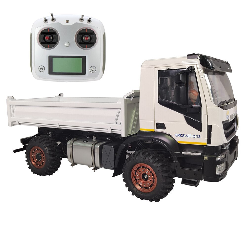 1/14 RC Car 4x4 Iveco Dump Truck with Light Sound Full Drive High Tor ...