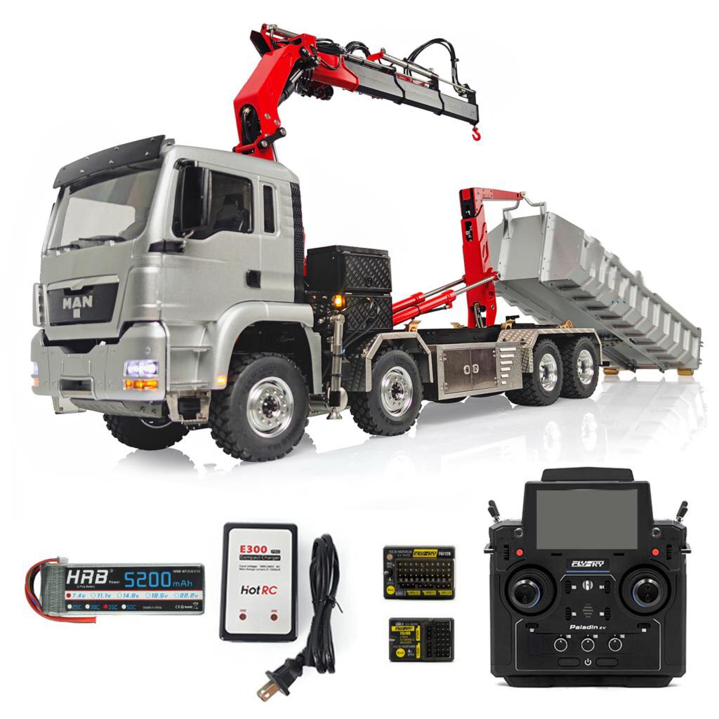 1/14 RC Hydraulic Dump Roller Crane RTR Version Metal RC Truck Constr ...