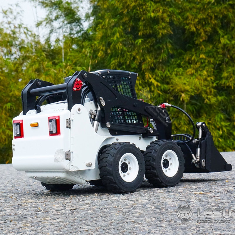1/14 RC Metal Wheeled Bobcat Skid Steer Loader Small Bulldozer Engine ...