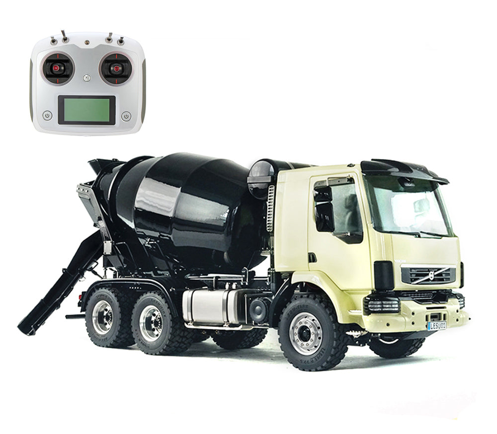 1/14 RC 6*6 Hydraulic Cement Mixer Truck RTR Metal with Light and Sou ...