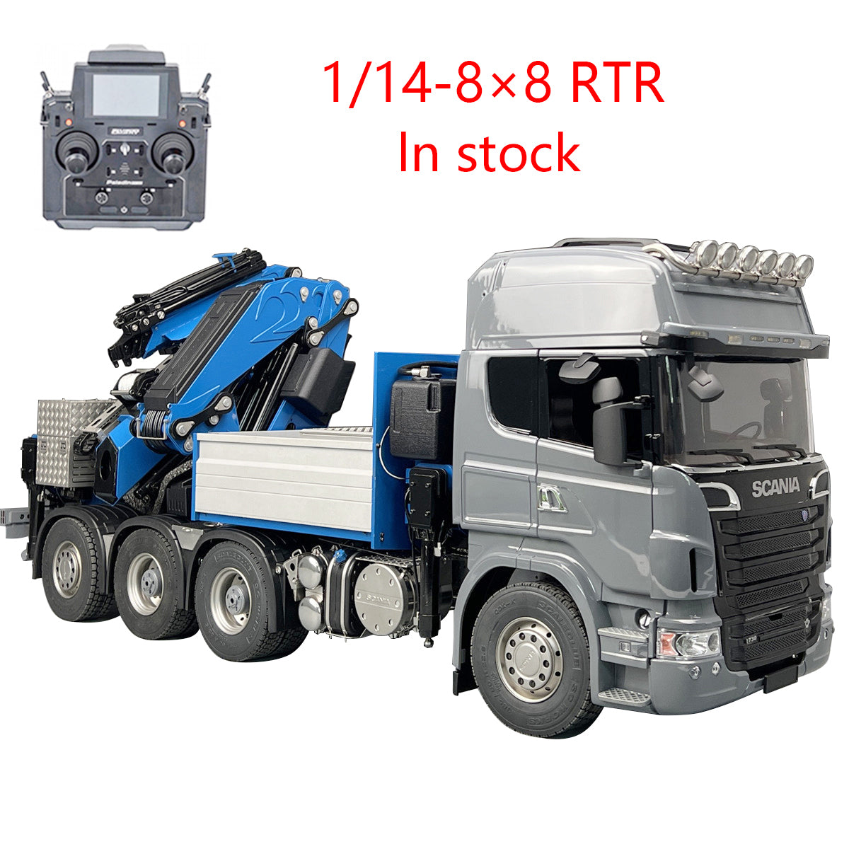 1/14 8X8 RC Hydraulic Trailer Crane Metal Model F1650 Truck Mounted C ...