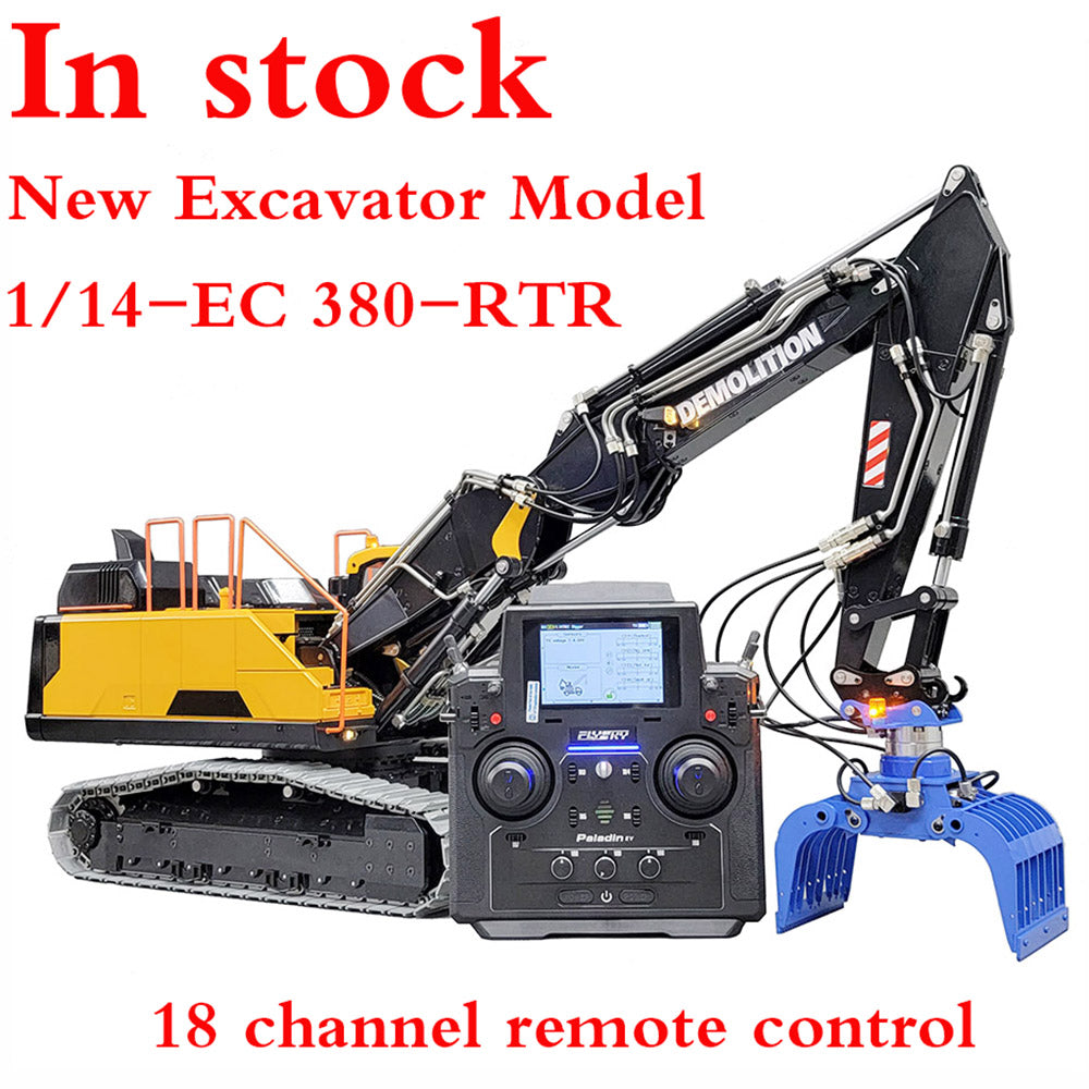 In Stock New 1/14 RC Hydraulic Excavator EC 380 EL Three Section Boom ...