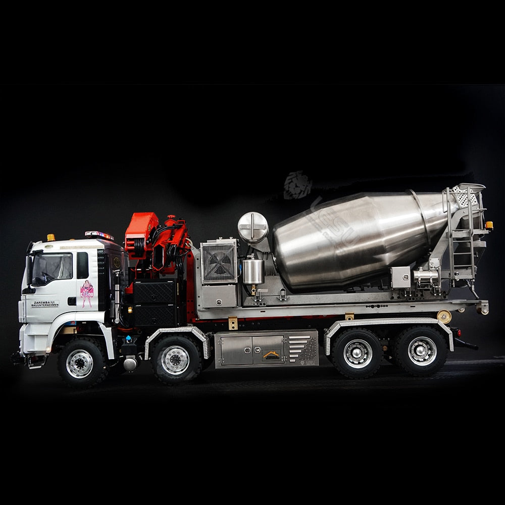 LESU 1/14 RC Hydraulic Metal Crane Dump Truck Ro-Ro Concrete Mixer Co ...